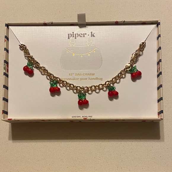 Piper K | Accessories | Piper K Nwt Gold Chain Glass Cherry Cherries 2 ...